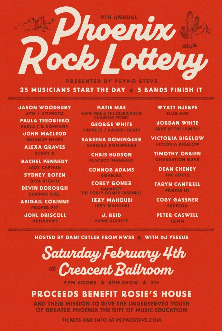 Announcing the 9th Annual Phoenix Rock Lottery – February 4, 2023, at ...