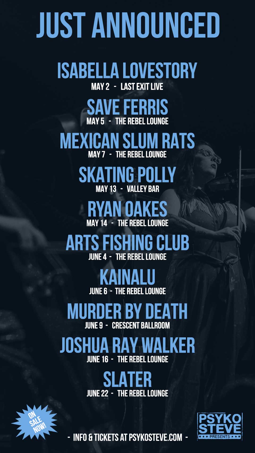 Just Announced! Murder By Death, Joshua Ray Walker, Ryan Oakes, and ...